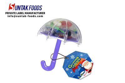 Cina Caramella stagionale del giocattolo del fagiolo di gelatina dell'ombrello di Natale con i piccoli giocattoli in vendita