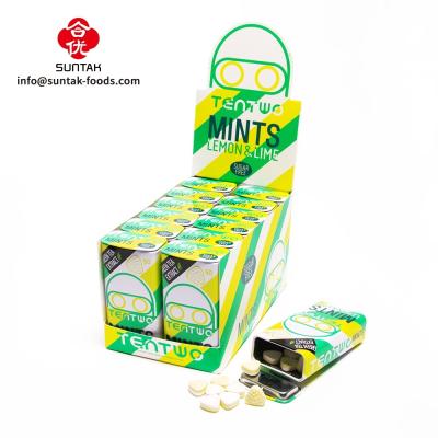 China Lemon&Lime flavor sugar free mints candy with green tea extract for sale
