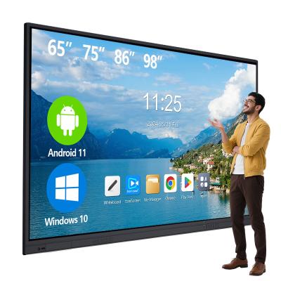 China Interactive Flat Panel Touch Board Screen Interactive Panel 55/65/75/86 Inch Interactive Whiteboard Smart Board for Classroom for sale