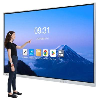 China 55 65 75 Inch LCD Display Teaching Board Touch Screen Digital Smart Board Interactive Whiteboard for Classroom for sale