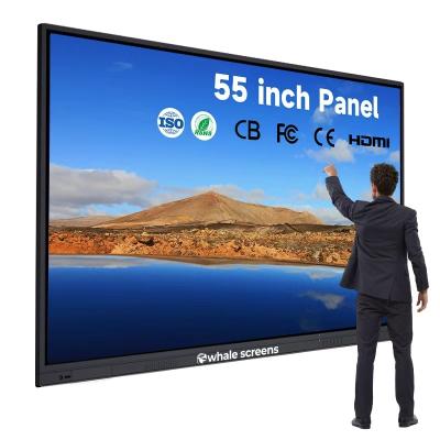 China 55/65/75/85/86 Inch 4K Ultra HD Displayinteractive Flat Panel Interactive Smart Board for Teaching Office Use High Haze OC for sale