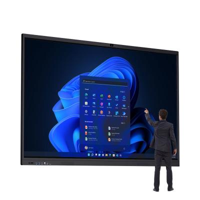 China 2025 Top Mobile Smart Board 4k Screen Interactive Flat Panel 75-inch Led Multi-touch Dual System Digital Display Whiteboard for sale