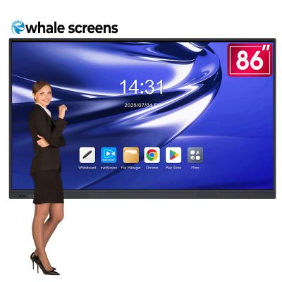 China 55/65/75/86/98/110 Inch Finger Multi Touch Screen LCD Display Electronic Digital Interactive Smart Whiteboard for Meeting Room for sale