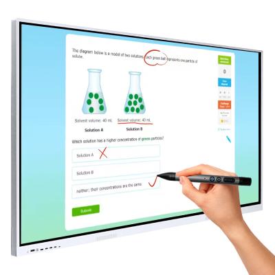 China 55 65 75 85 98 Inch Touch Screen Interactive Whiteboard Portable Interactive Wireless Whiteboard Smart White Board Interactive for sale