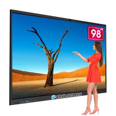 China 86 98 65 75 Inch LCD Display School Digital Smart Board Interactive Whiteboard Panel Touch Screen Education Board for Classroom for sale