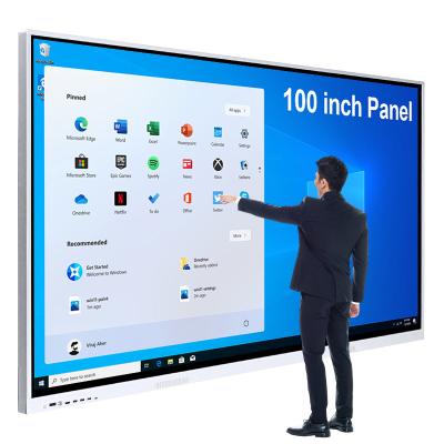 China Factory Price 65 75 86 98 Inch Touch Screen 4K Display Interact Board School Teaching Digital Smart Board Interactive Whiteboard for sale