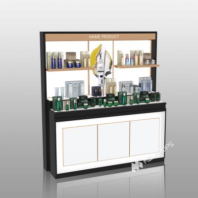 BJiS-BSB4 40mm Thick Light Box Skincare Display Cabinet with Adjustable Height