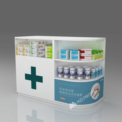 JYaS-YS-07 Eco-friendly Pharmacy Entrance Corner Cashier with Ultra-Clear Glass