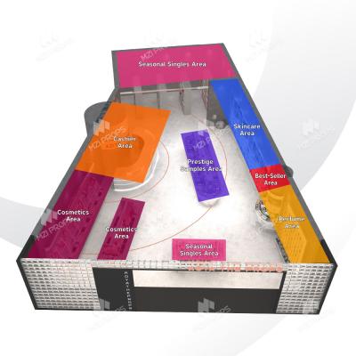 22-SYMLS Beauty Store Zoning With Shining Mold Aluminum Series