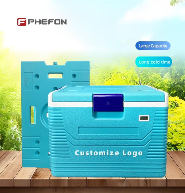 54L Medical Grade Insulated Ice Cooler Box - Front View