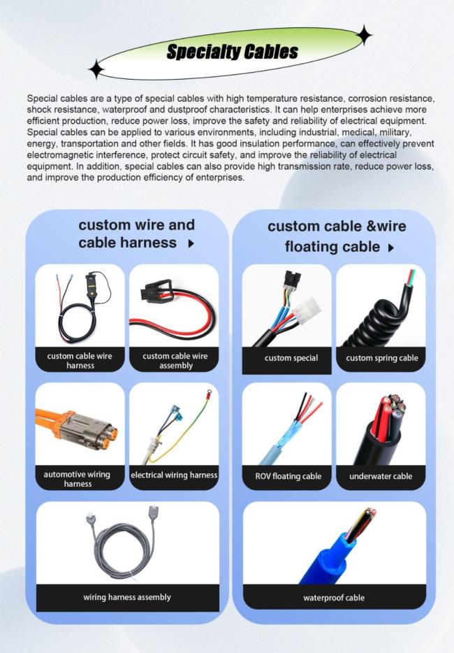 Good Flexibility Spiral Cables Spring Cables for Trailer or Industrial Electronic