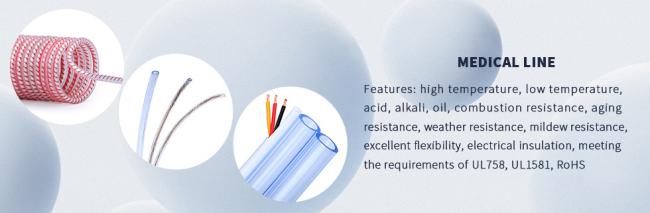 ISO 13485 Medical Cable Manufacturer Custom Round&Parallel Spring Coiled Cable