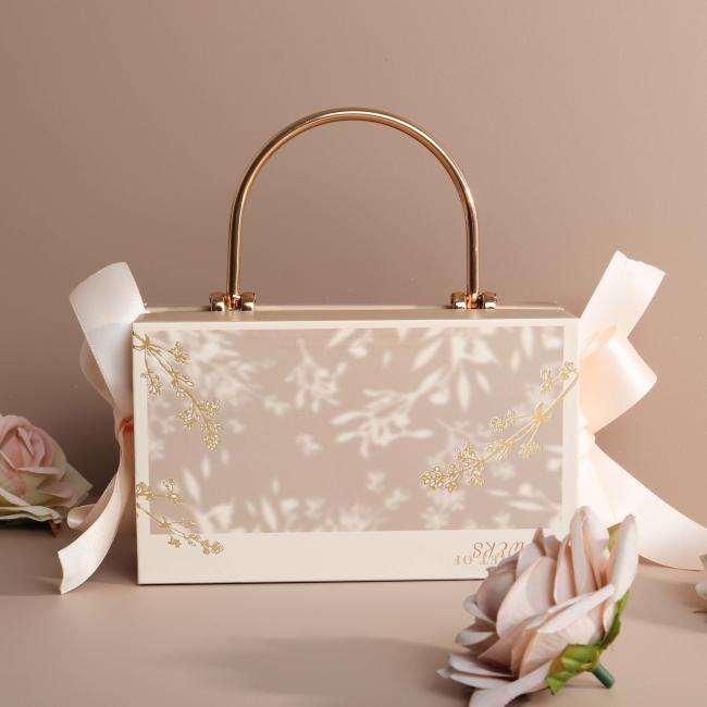 Luxury Metal Handle Wedding Gift Box