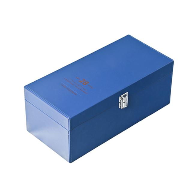 1. PU Leather Wine Box Metal Clasp