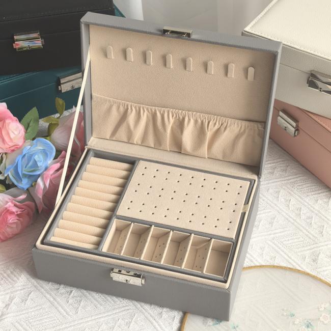 Multi Layer Leather Jewelry Box