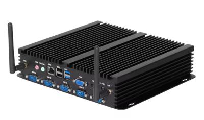 China Win10 IoT Industrial Mini PC with 6 LAN 8GB RAM 32GB CPU J1900 4GB VGA Display Fanless Design for Linux RS232/422/485 GPIO WiFi for sale