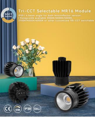 중국 15W COB LED Tri-CCT MR16 모듈 3000K/4000K/5000K 또는 2700K/4000K/6000K 사용자 정의 판매용