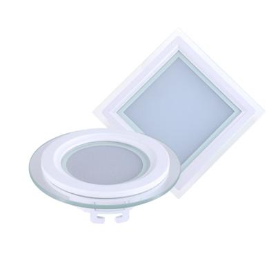 中国 White Round Square Aluminum Indoor LED Panel Light Recessed Mounted Smd Glass Panel Light 販売のため