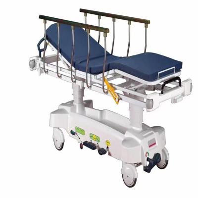 China MN-YD001 Hydraulic Adjustable Emergency Stretcher Medical ABS Stretcher Patient Transfer Trolley Bed for sale
