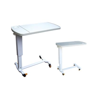 China MN-OVT001 Hospital Medical Height Adjustable Overbed Table Movable Dining Table for sale