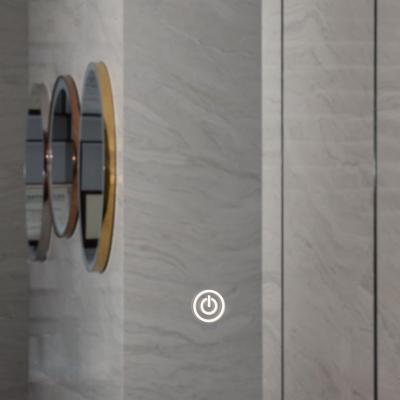 China Espelho LED de banheiro de hotel com design sem moldura e temperatura de cor personalizável à venda