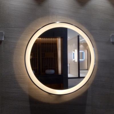 Replaceable 2835 24VDC 12W/m Lighting Backlit Round Mirror for Hospitality