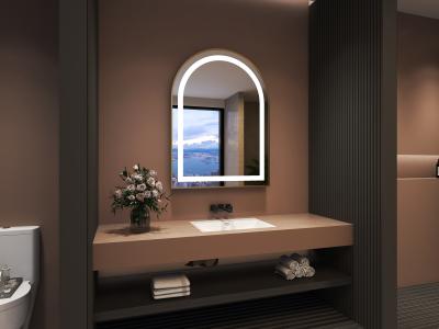 Cina Metal Frame rotondo specchio led bagno Smart Touch Switch Rotondo specchio illuminato in vendita