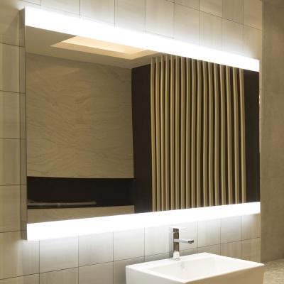 Cina Luce specchio da bagno a led decorativa personalizzata con altoparlante musicale e forma rettangolare in vendita