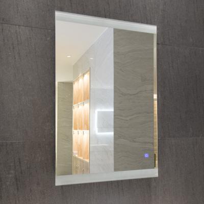 Cina Luce specchio da bagno a led decorativa personalizzata con altoparlante musicale e forma rettangolare in vendita