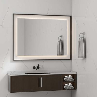 中国 調光可能なタッチコントロール、防曇機能、IP44防水定格を備えたカスタムサイズのLEDバスルームミラーライト器具。家庭およびホテルプロジェクト向け。 販売のため