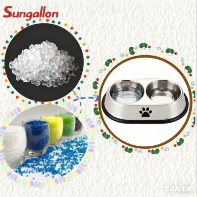 China Hochflexible TPE-Partikel für Haustier-Wassernäpfe, leichtes Spritzgießen mit rutschfestem Boden zu verkaufen