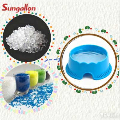 China Hochflexible TPE-Partikel für Haustier-Wassernäpfe, leichtes Spritzgießen mit rutschfestem Boden zu verkaufen