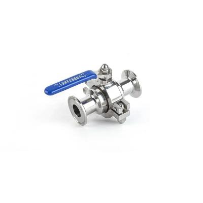 Κίνα SS304 S/s 316 Tri Clamp One Way Ball Valve Υγιεινή Τροφίμων Τρίτου Τρόπου 3A CE προς πώληση