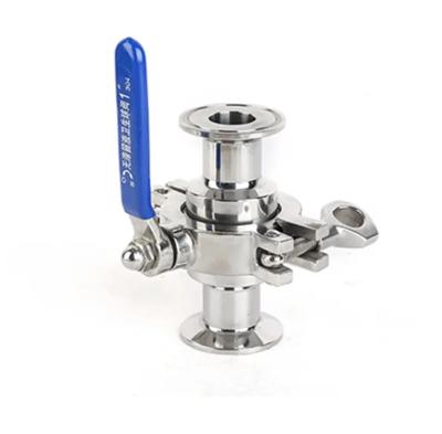 Κίνα SS304 S/s 316 Tri Clamp One Way Ball Valve Υγιεινή Τροφίμων Τρίτου Τρόπου 3A CE προς πώληση