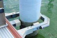 Floating Dock Pile Guide For Pile Rubber Roller Pile Cap Floating Pontoon Pile Holder Guide