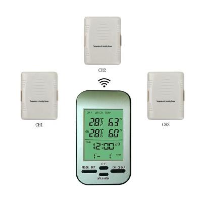 Indoor Thermometer Hygrometer With Wireless Outdoor Temperature Sensor And LCD