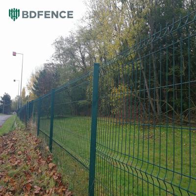 Home Outdoor Garden Metal Triangle Bending Pvc Coated 3d Curved Wire Mesh Fence