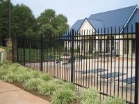 China Powder Coated Steel Wall Fence Galvanized PVC Coated Black Iron Fencing for Villa Garden Decorative Low Tubular Steel Fence supplier China Powder Coated Steel Wall Fence Galvanized PVC Coated Black Iron Fencing for Villa Garden Decorative Low Tubular Steel Fence supplier