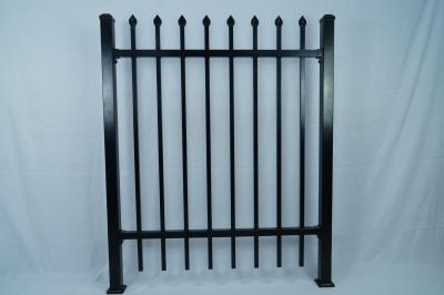Easily Assembled Metal Fence Garden Ornamental Steel Picket Fence Sliding Gate