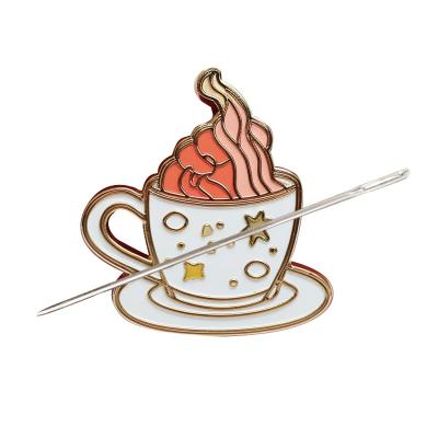 China Custom Logo Shape for Lapel Pin Metal Magnetic Enamel Needleminders Business Souvenir Gifts Silk Screen Printing Casting Method for sale