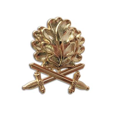 China Double Sword Metal Badge Oak Leaf Medal Knight Iron Cross Pin BROOCH for sale