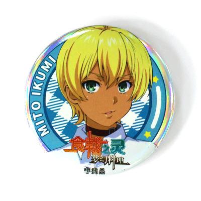 China Wholesale Logo Offset Printing Blank Metal Tin Tinplate Cheap Magnetic Pin Custom Button Badge for Promotion for sale