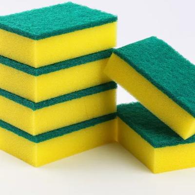 China Sponge Rectangle Shape Kitchen Bowl Dish Cleaning Pad Sponge Scrubs for sale