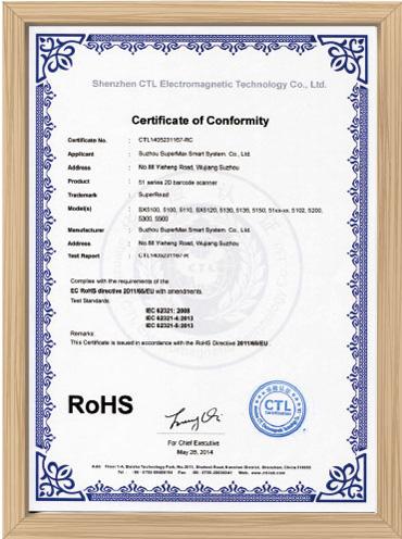 ROHS Certifcate - Shenzhen Yuanjie Information Technology Co., Ltd.