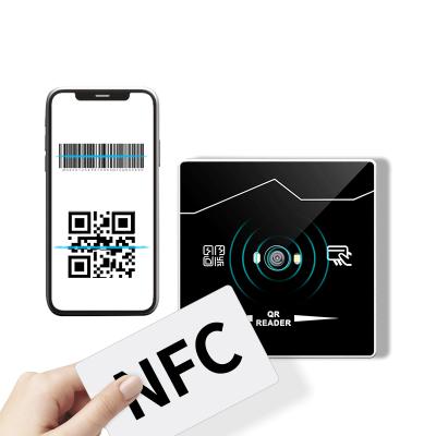 China TCP IP RJ45 Network QR Code Scanner HTTP MQTT Modbus RFID QR Code System NFC 13.56Mhz IC QR Code Reader Access Control for sale
