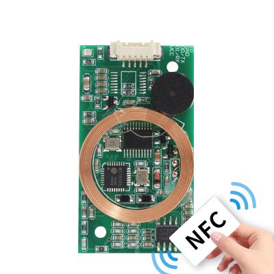 China 125khz and 13.56mhz Dual Frequency Communication Module M1 S50 Wiegand UART Interface RFID Smart Card Reader Module for sale