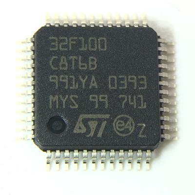 China Microcontrollers Ics STM32F100C8T6B de Bewerkers St Eeprom met 32 bits van het Heersende stromingswapen MCU Te koop