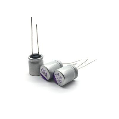 中国 16V1500UF固体電気分解コンデンサー力フィルター帽子UPH1C152M1012低いESRの機能 販売のため