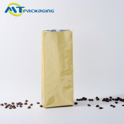 China El oro trasero del bolso del escudete del lado del papel de aluminio del sello plateó para el café 10 colores 90 * 365 * 50m m en venta