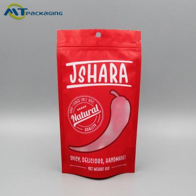 China Que se puede volver a sellar levántese el final mate impreso aduana plástica de la bolsa de la cremallera para la comida en venta